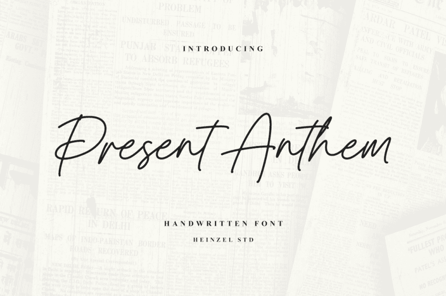 Present Anthem Font · 1001 Fonts