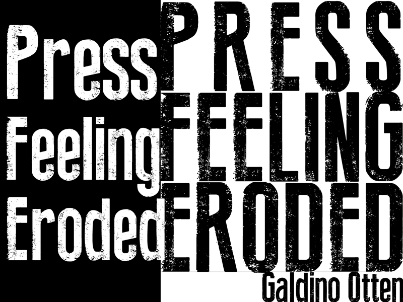 Press Feeling Eroded Font · 1001 Fonts