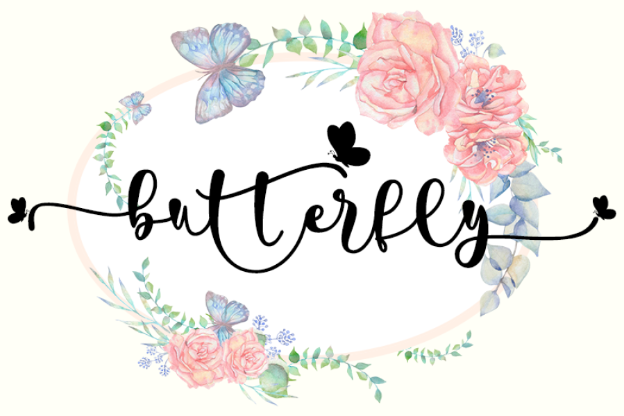 pretty butterfly - personal use Font · 1001 Fonts