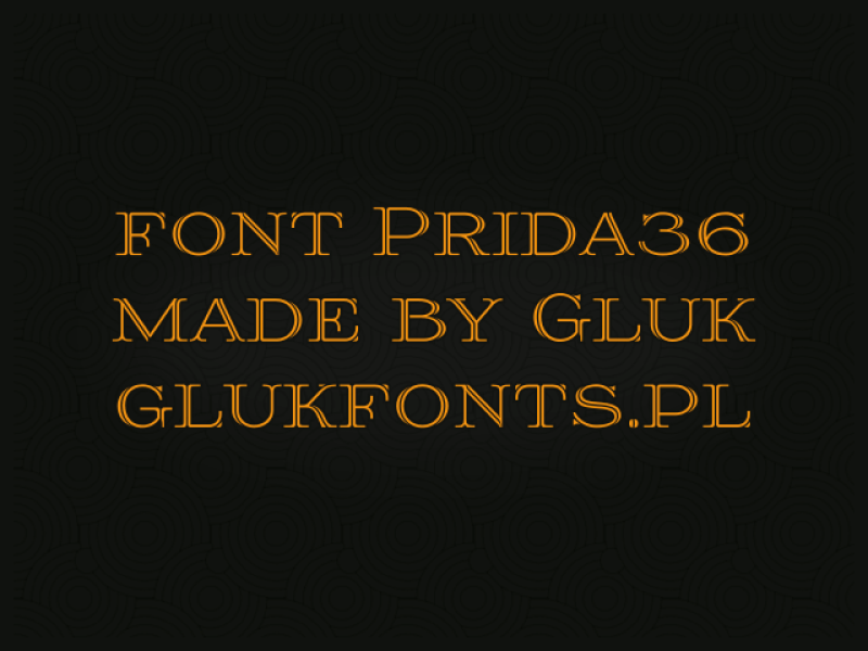 Prida36 Font · 1001 Fonts