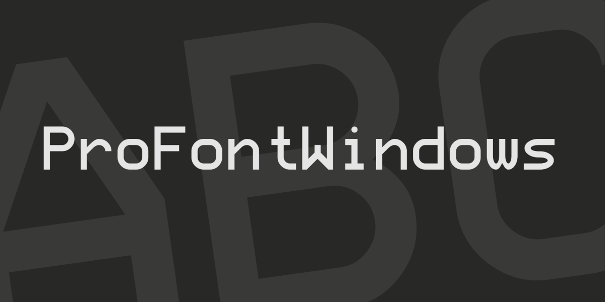 ProFontWindows Font · 1001 Fonts