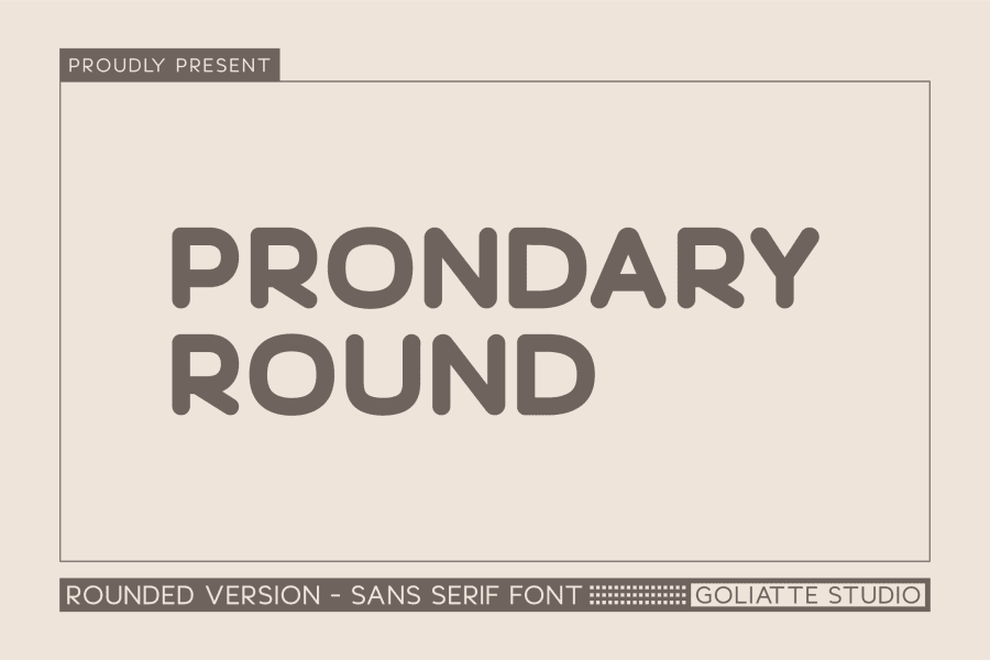 Prondary Round Font · 1001 Fonts
