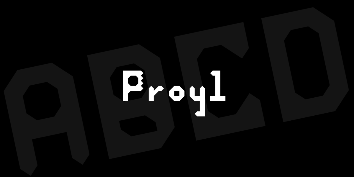 Proy1 Font · 1001 Fonts