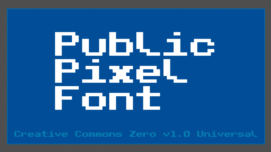 Public Pixel Font · 1001 Fonts