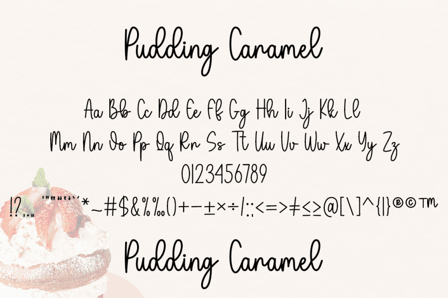 Pudding Caramel Font · 1001 Fonts
