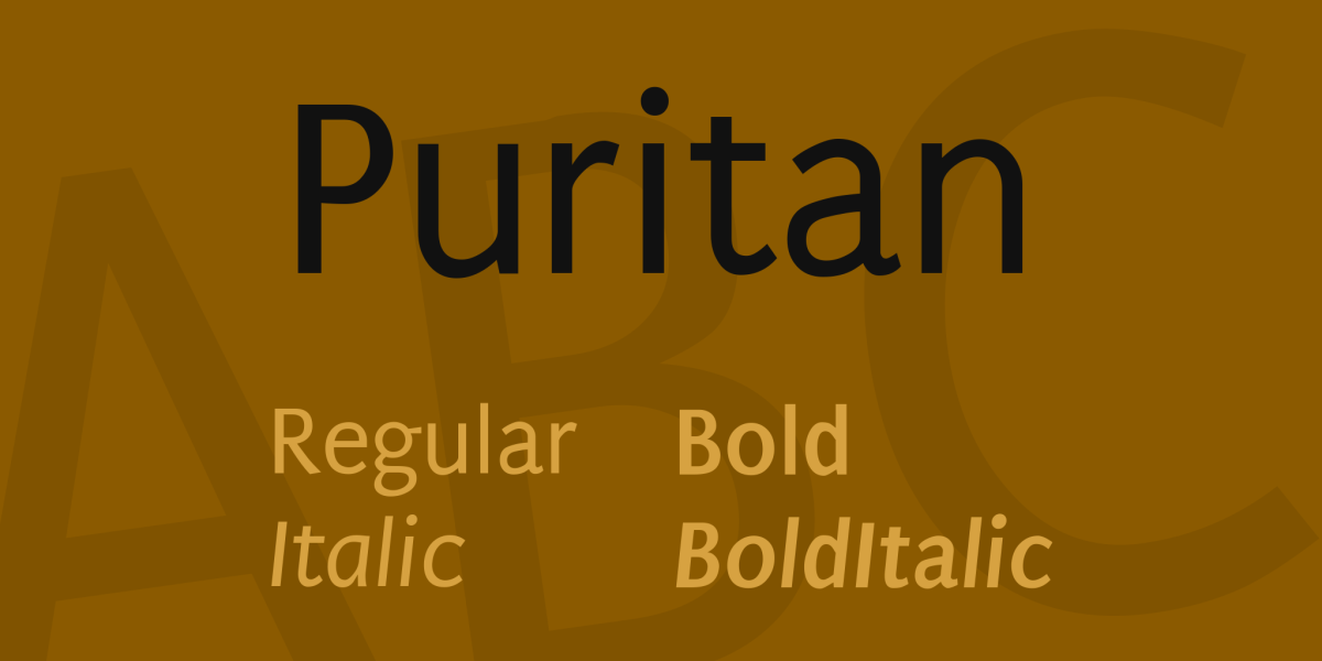Puritan Font Family · 1001 Fonts