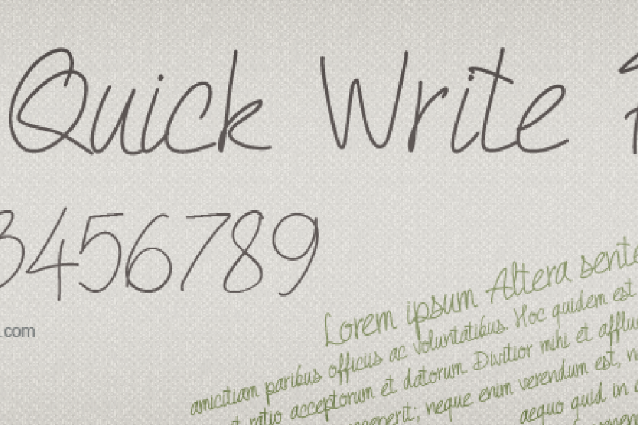 PW Quick Write Font · 1001 Fonts