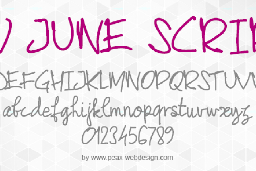 PWJunescript Font · 1001 Fonts