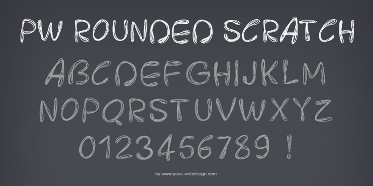 PWRoundedScratch Font · 1001 Fonts