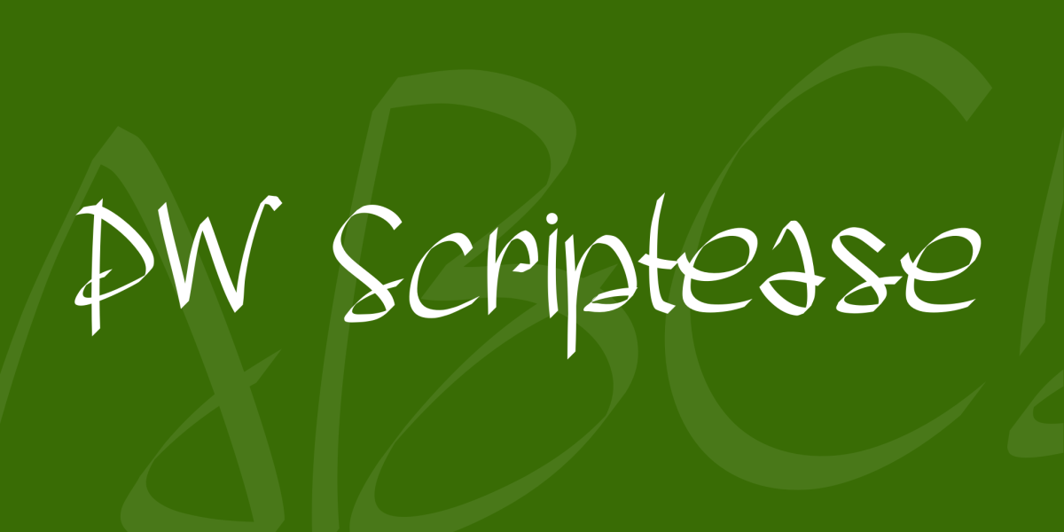 PW Scriptease Font · 1001 Fonts