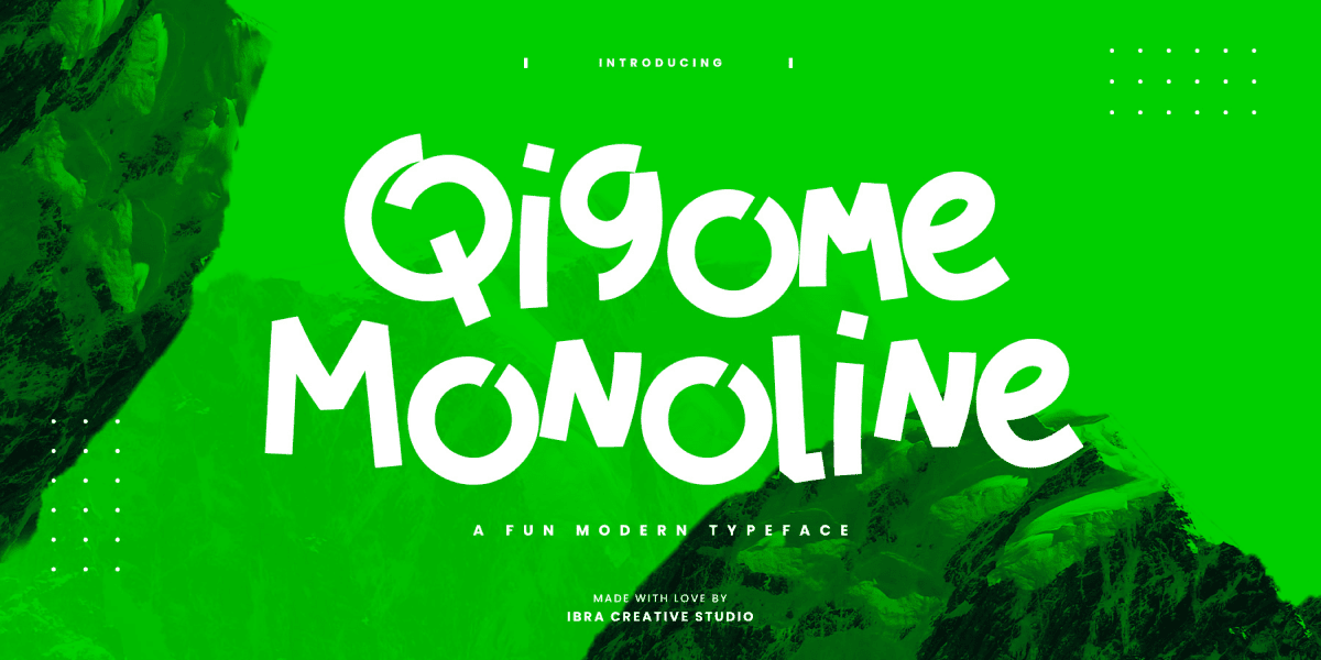 Qigome Monoline Font · 1001 Fonts