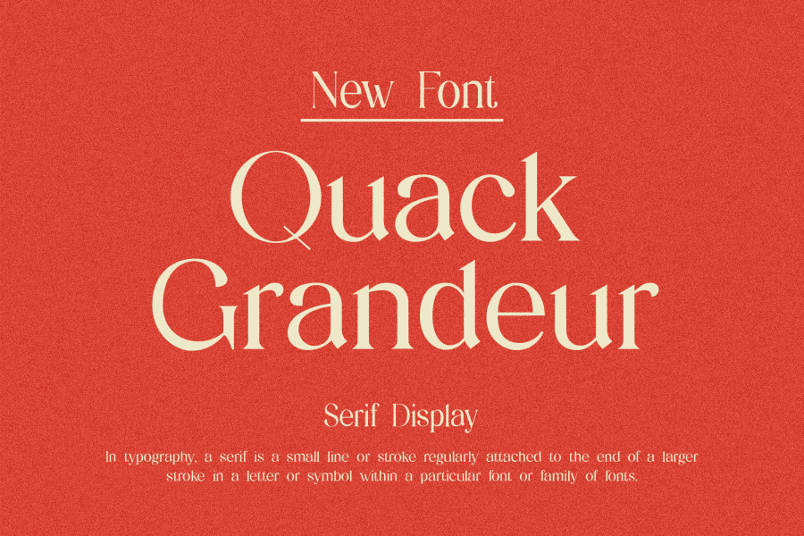 Quack Grandeur Font · 1001 Fonts