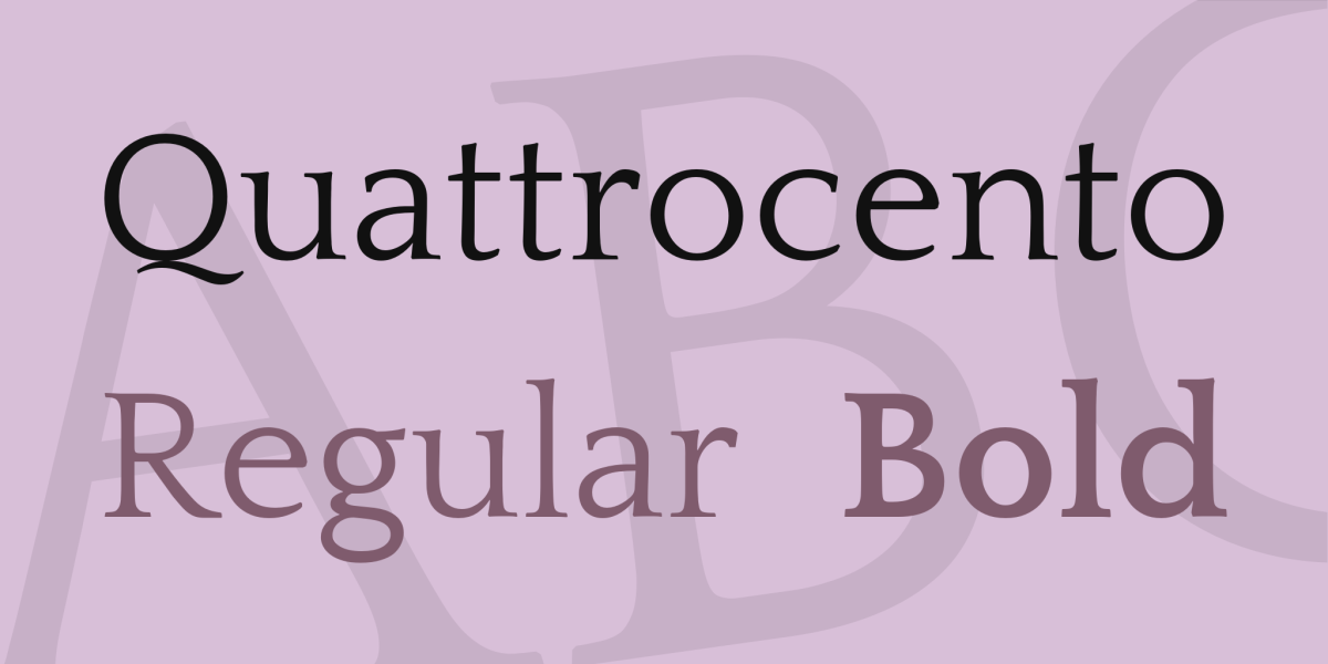 Quattrocento Font Family · 1001 Fonts