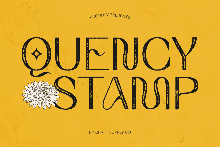 Quency Stamp Demo Font · 1001 Fonts
