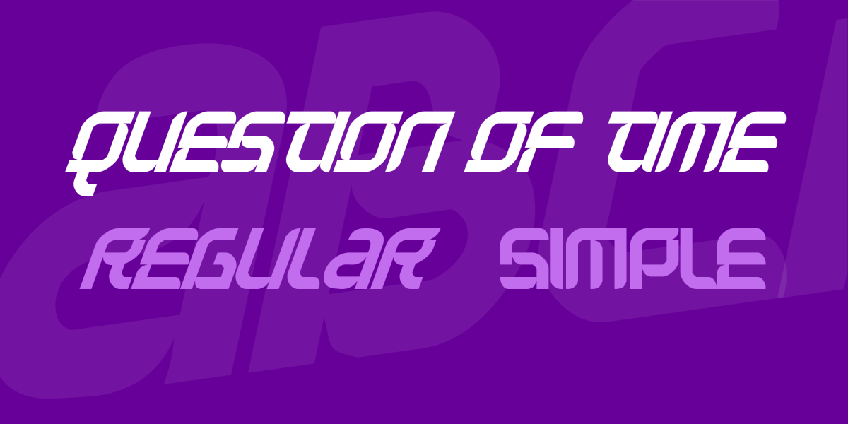 Question of time Font Family · 1001 Fonts
