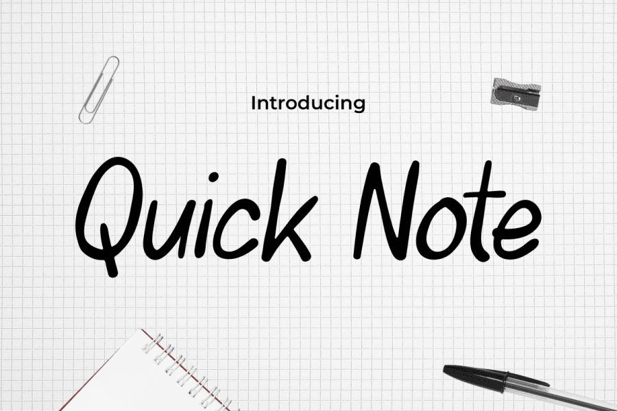 Quick-Note Font · 1001 Fonts