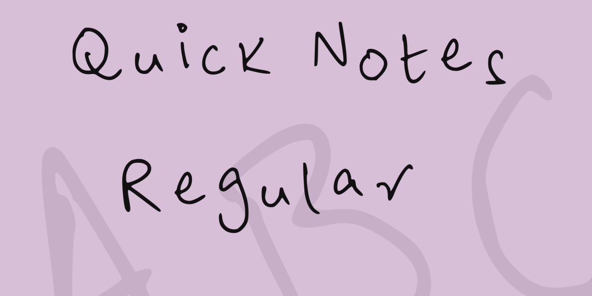Quick Notes Font · 1001 Fonts