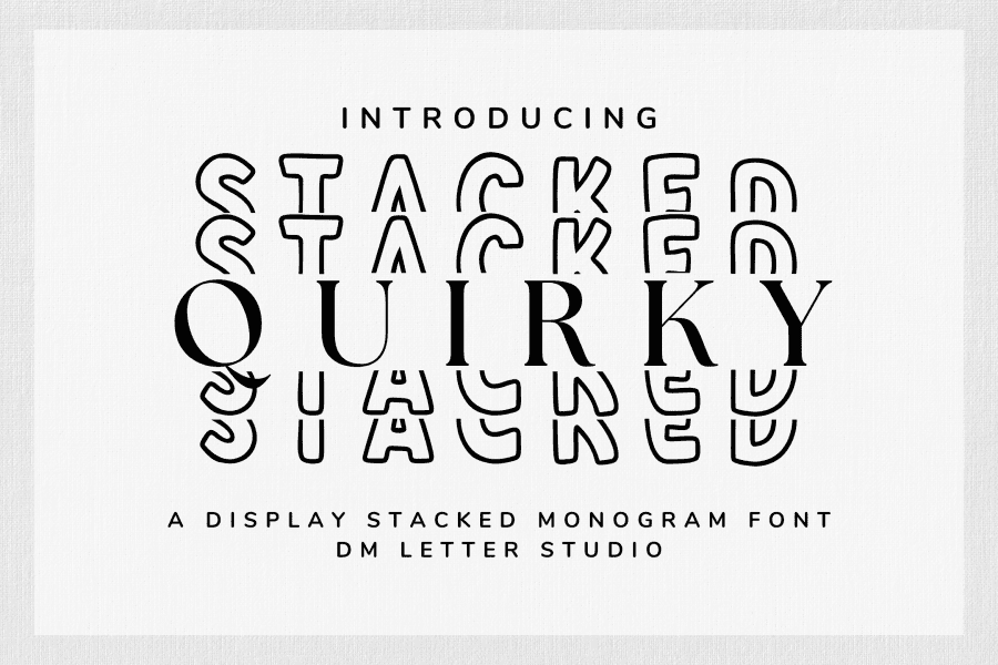 1 Free Stacked Monogram Font · 1001 Fonts