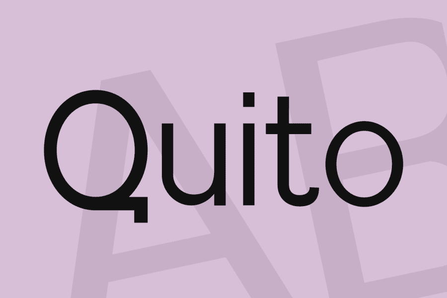 Quito Font · 1001 Fonts
