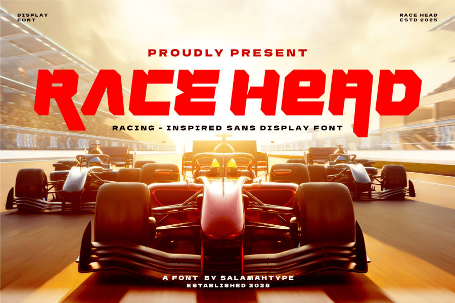 Race Head Font · 1001 Fonts