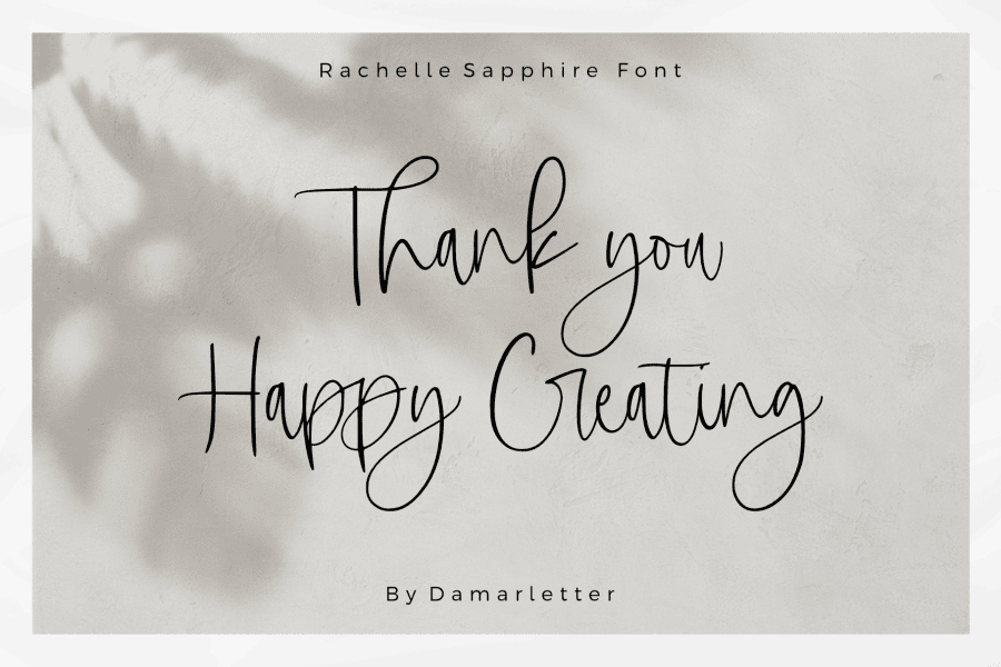 Rachelle Sapphire Font · 1001 Fonts