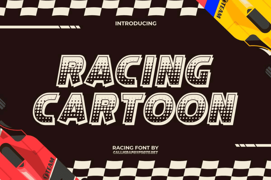 Racing Cartoon Demo Font · 1001 Fonts