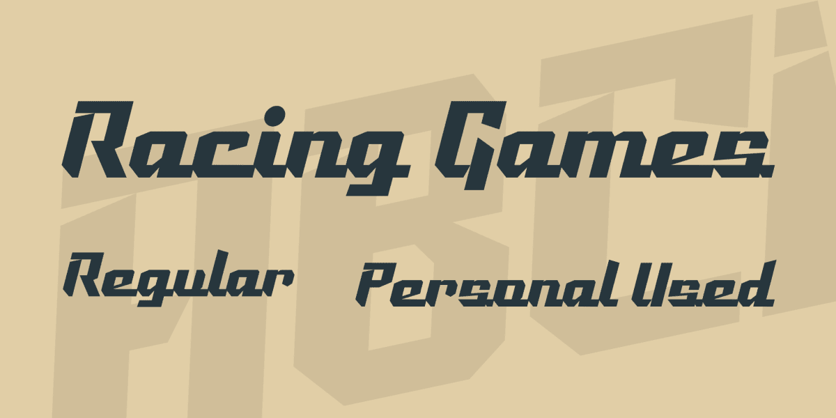 Racing Games Font Family · 1001 Fonts