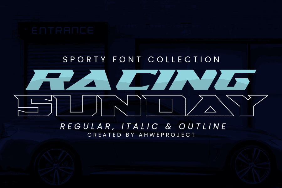 Racing Sunday Font · 1001 Fonts