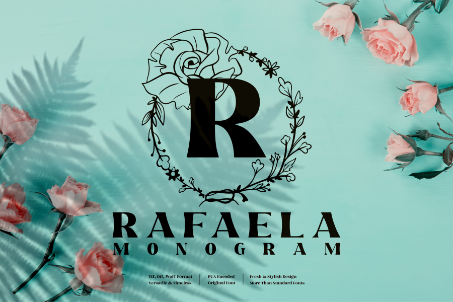 Rafaela Monogram Font · 1001 Fonts