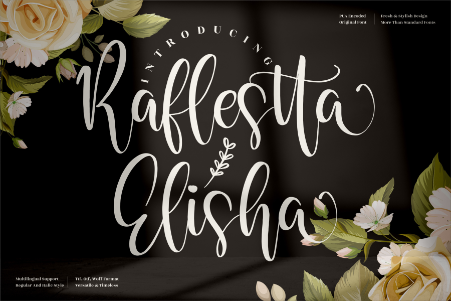 Raflestta Elisha Font Family · 1001 Fonts