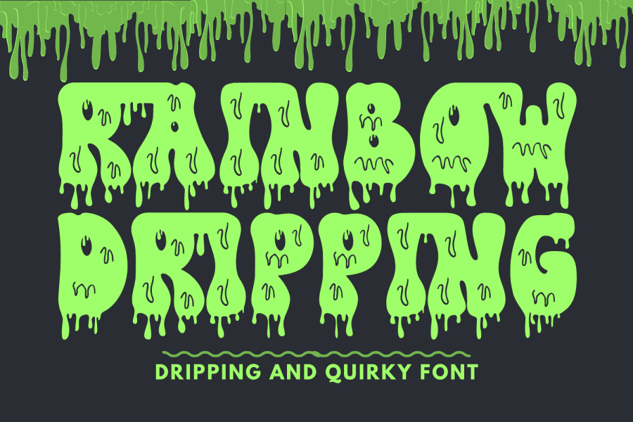 Rainbow Dripping Demo Font · 1001 Fonts