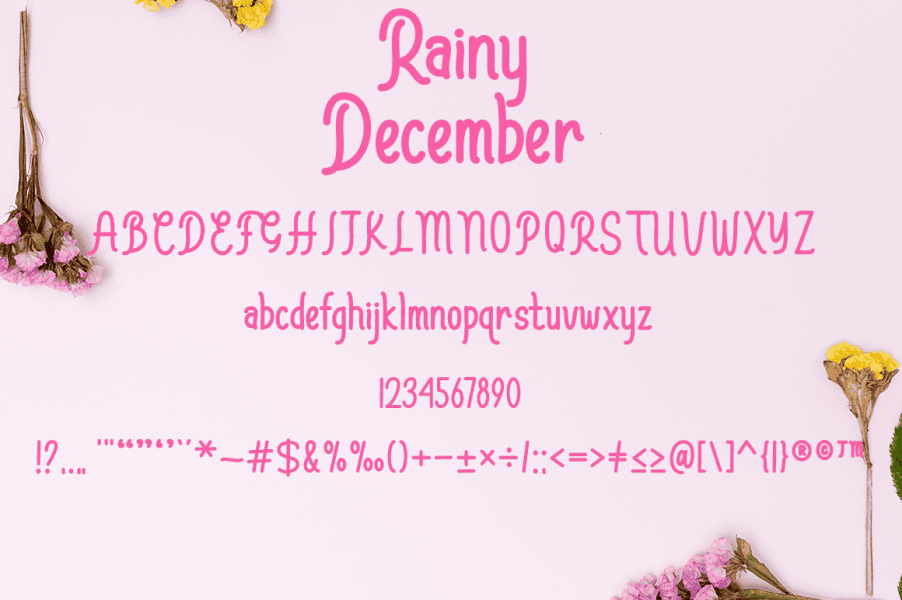 Rainy December Font · 1001 Fonts