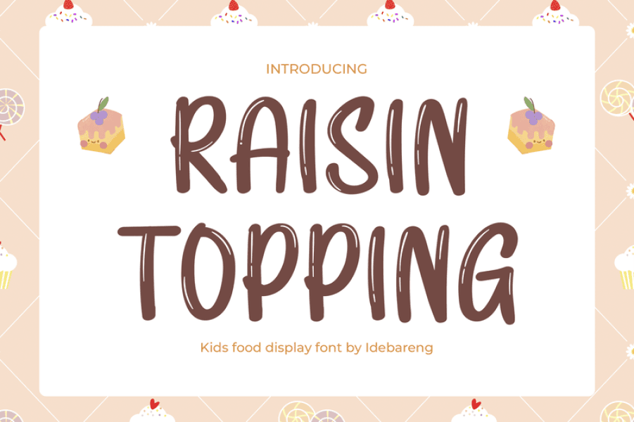 Raisin Topping Font · 1001 Fonts