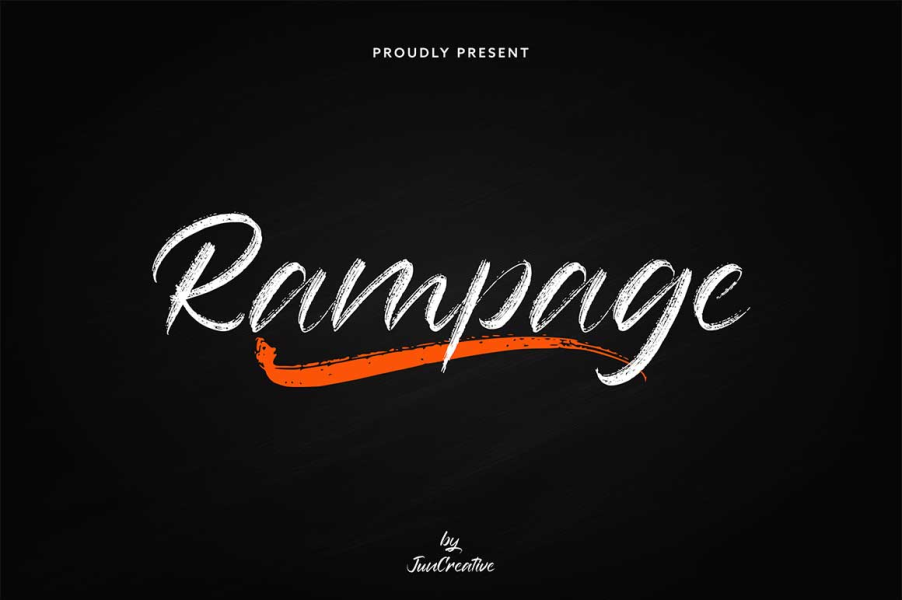 Rampage Brush Font · 1001 Fonts