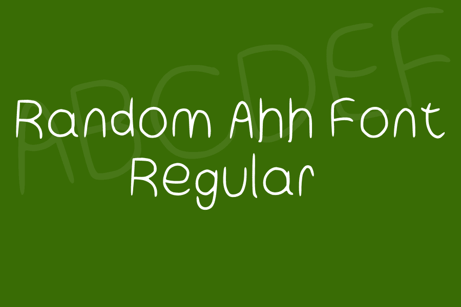 Random Ahh Font Font · 1001 Fonts