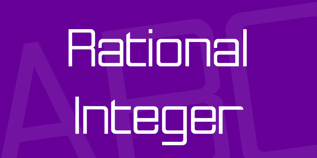 Rational Integer Font · 1001 Fonts
