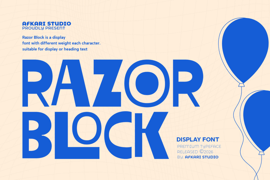 Razor Block Font · 1001 Fonts