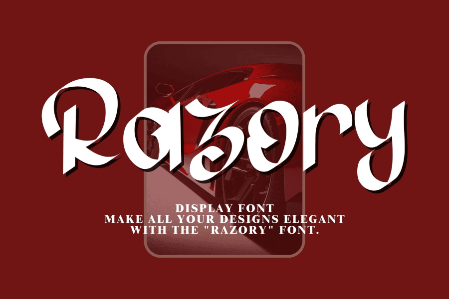 Razory - Personal Use Font · 1001 Fonts