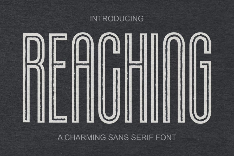 Reaching Font · 1001 Fonts