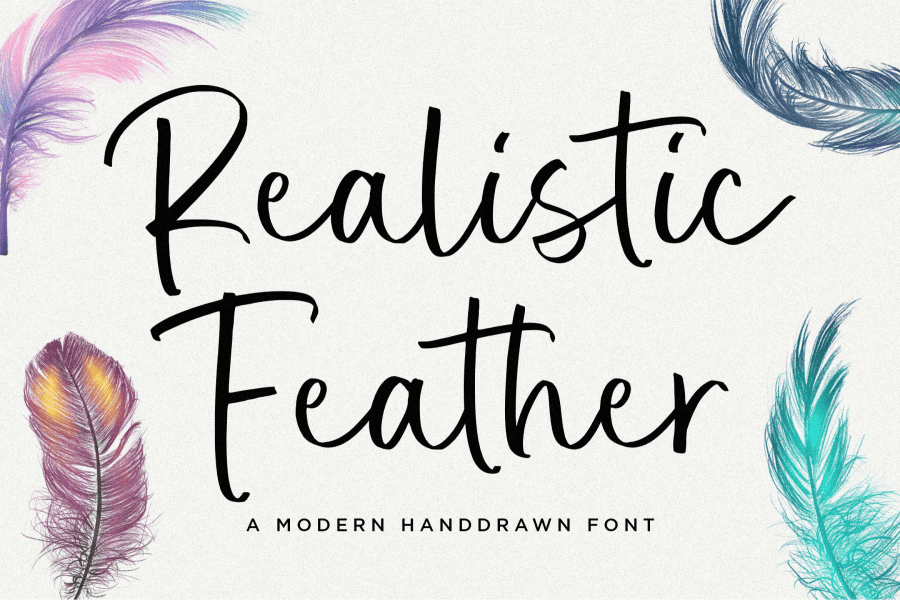 Realistic Feather Font · 1001 Fonts