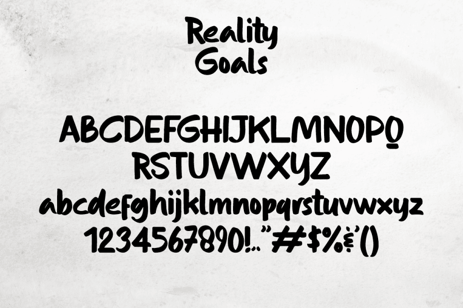 Reality Goals Font · 1001 Fonts