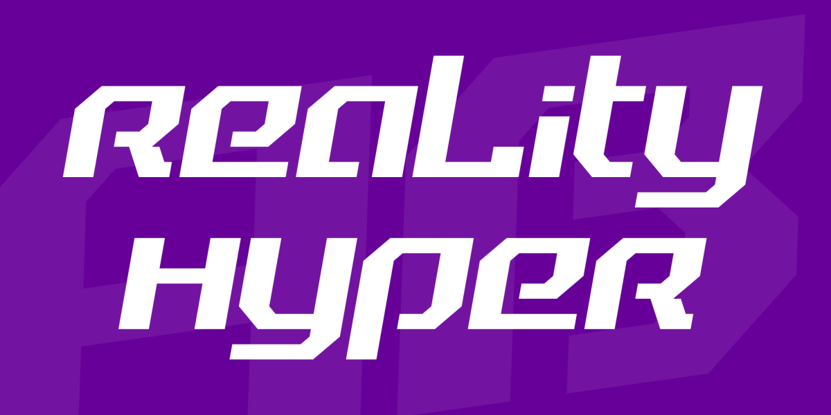 Reality Hyper Font · 1001 Fonts