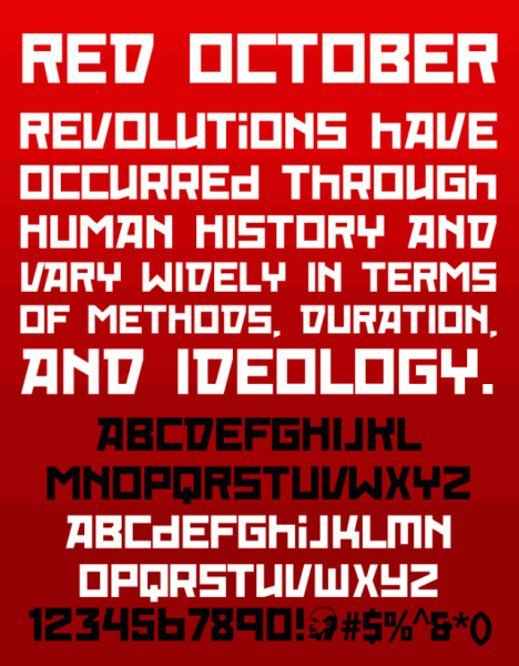 Red October Font Family · 1001 Fonts