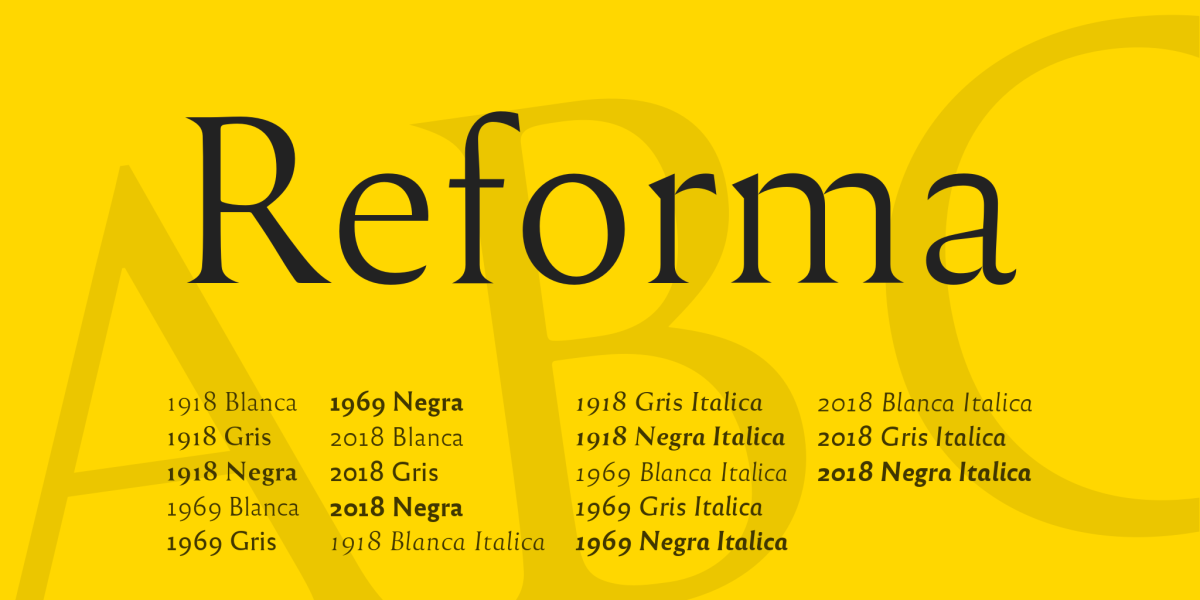 Reforma Font Family · 1001 Fonts