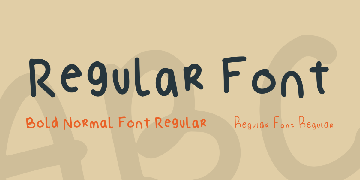 Regular Font Font Family · 1001 Fonts