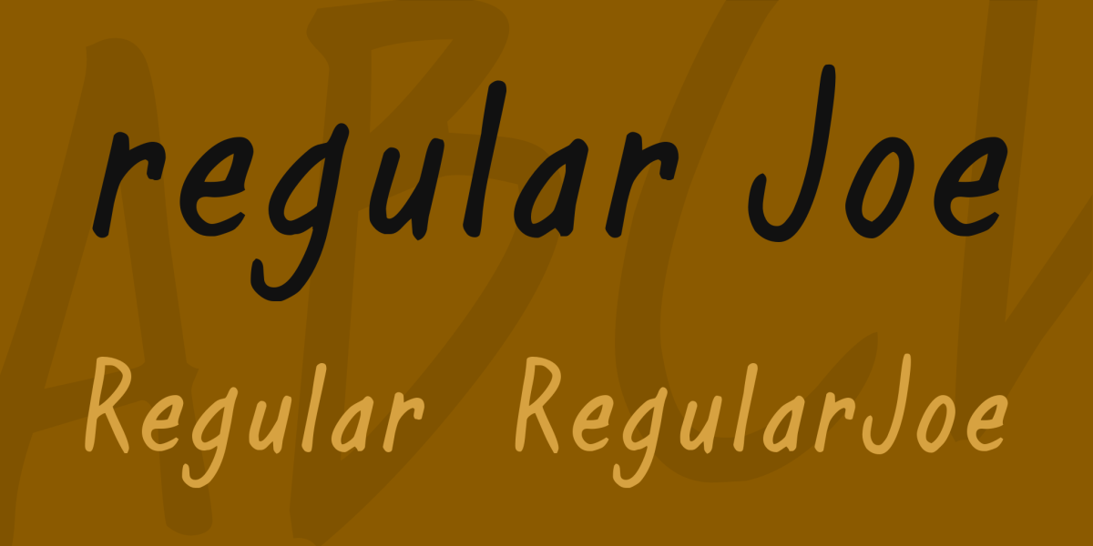 regular Joe Font Family · 1001 Fonts