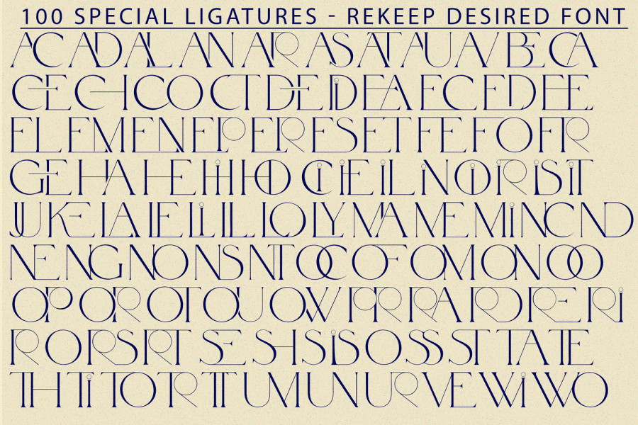 Rekeep Desired Demo Font · 1001 Fonts
