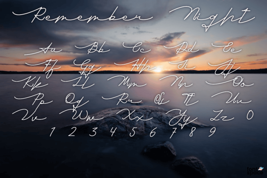 Remember Night Font · 1001 Fonts