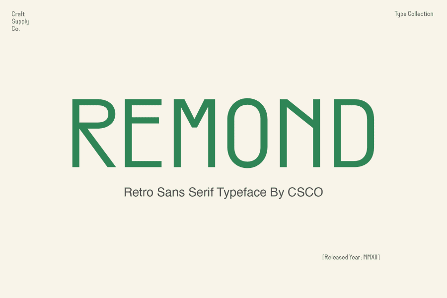 Remond Free Font · 1001 Fonts
