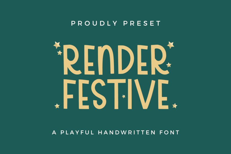 Render Festive Font · 1001 Fonts